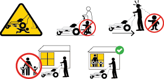 ADVERTENCIA - EVITE LESIONES EN NIÑOS AL RETROCEDER/POR ATROPELLAR/POR ...